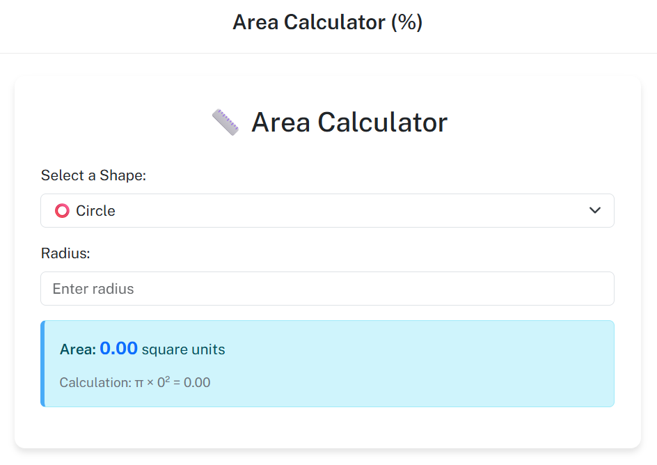 Area Calculator Online | Free Shape Area Calculator Tool