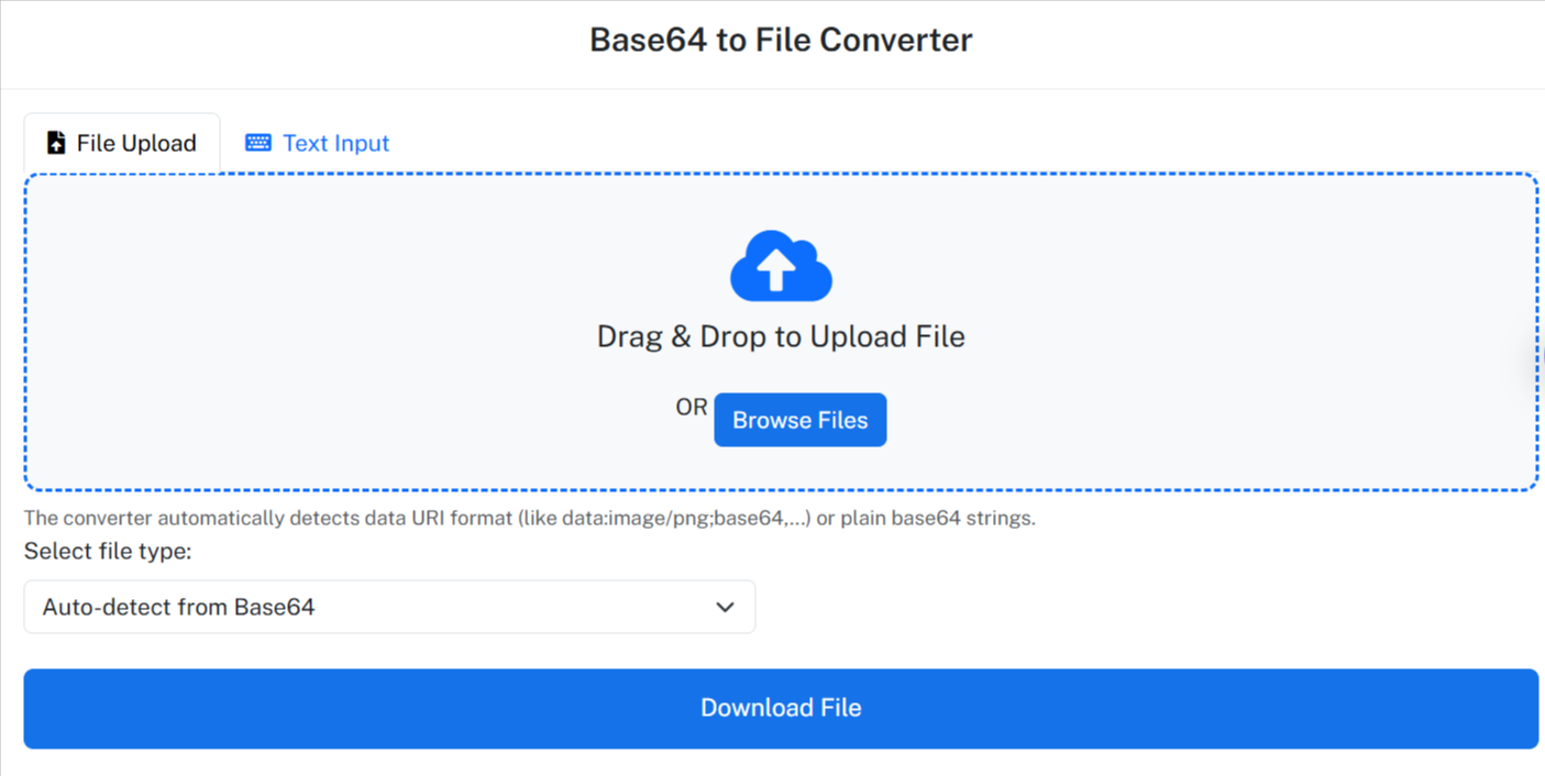 Base64 to File Online | Free Base64 to File Decoder